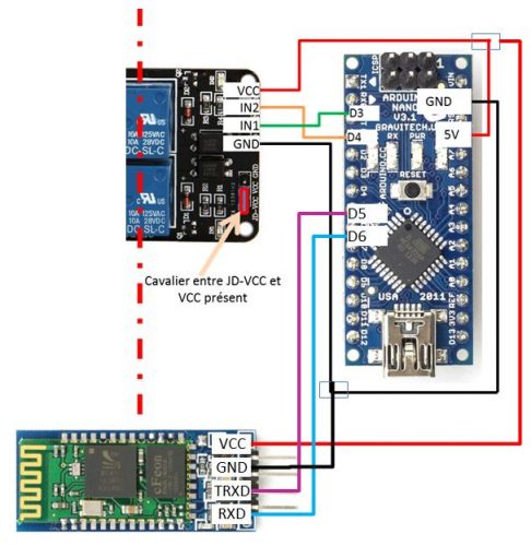 commander des relais 220V avec arduino Nano et bluetooth